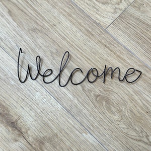 Welcome Wire Word, Welcome, Welcome Sign, Wire Art, Wire Word Art, Wire ...
