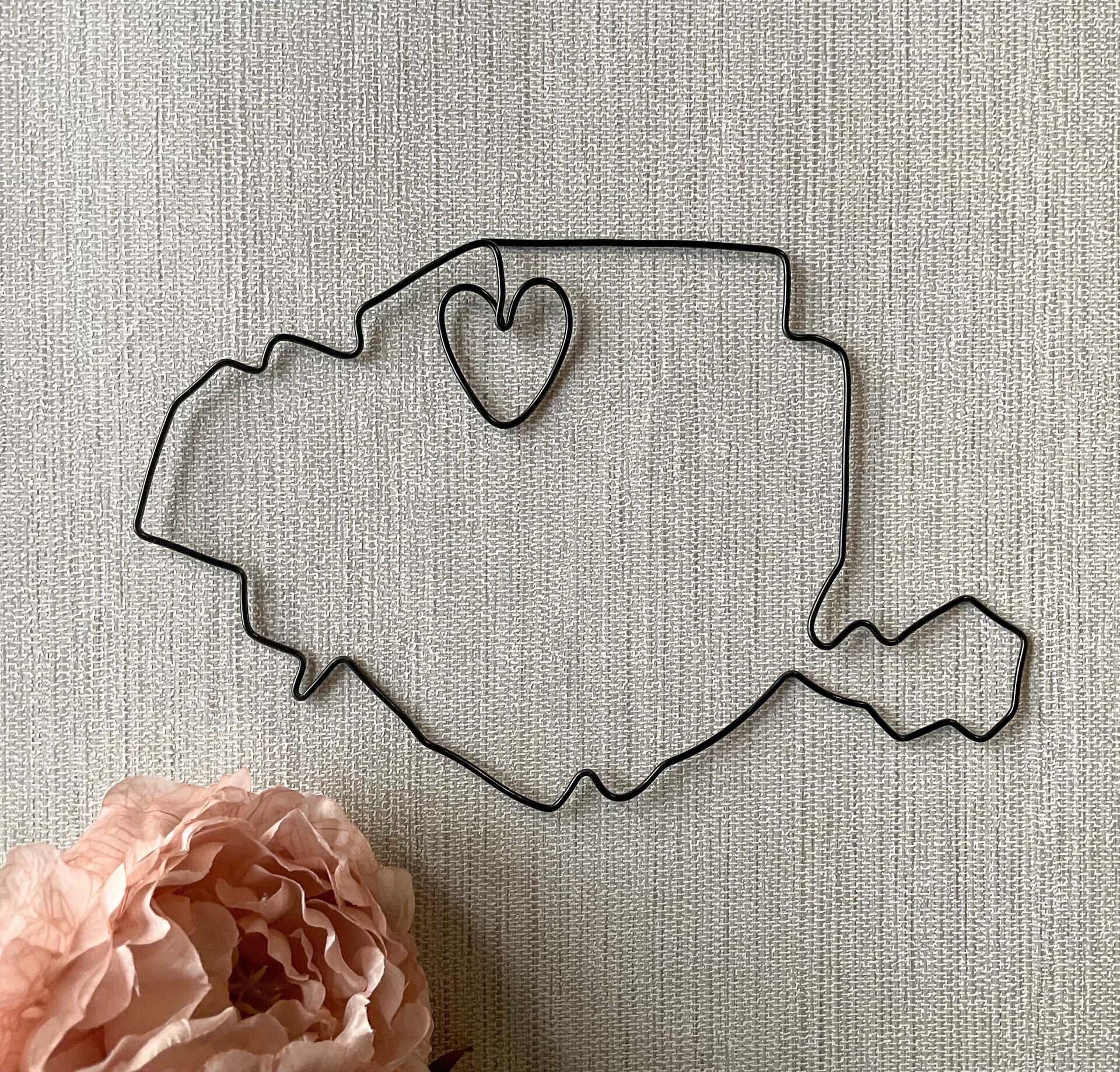 Custom Map Wire Map Art Map Wall Art Wire Wall Art Gift - Etsy