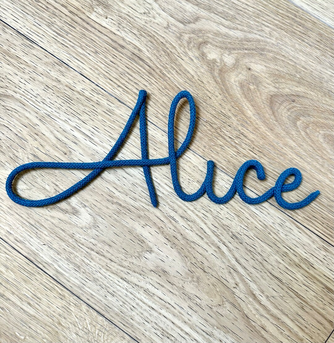 Knitted Wire Name, Custom Wire Name, Personalised Wire Name, Kids Room ...