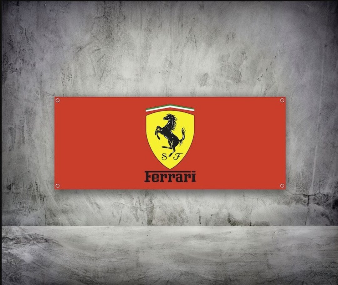 Ferrari Logo Banner Vinly Garage Sign Office or Showroom - Etsy