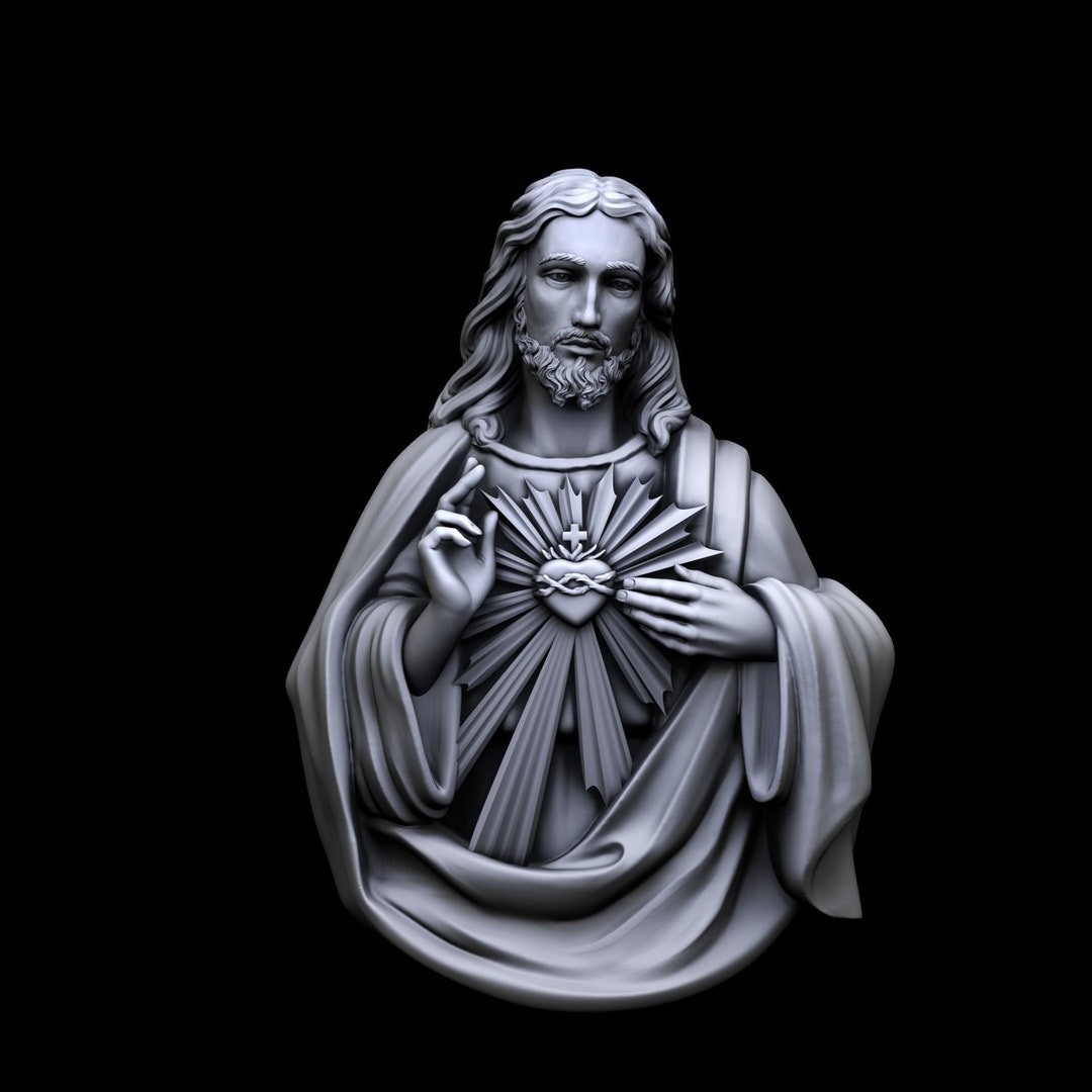 Silver Christian Jesus Mens Necklace, Christ Jesus Pendant, Religious ...