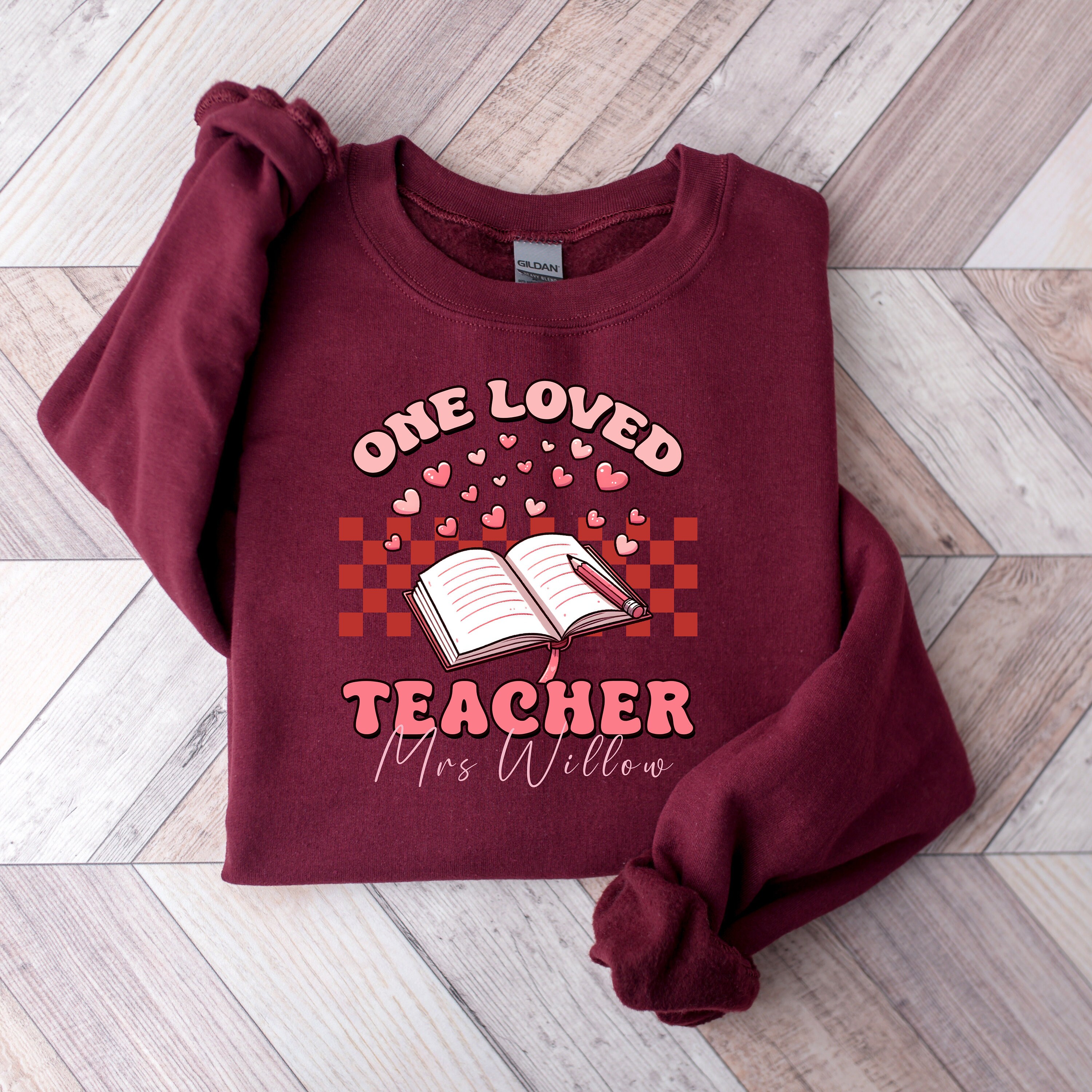 Custom Teacher Valentine Shirt Loved Teacher Last Name Shirt Best