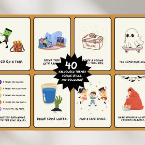 Coping Skills for Kids & Teens, Halloween PDF Printable for Therapists ...
