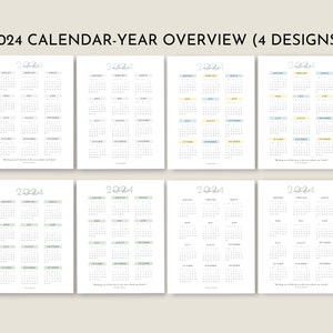 2024 Ultimate Planner Bundle for Organization: Year Overview, Monthly ...