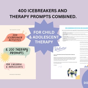 400 Therapy Activities and Therapy Questions for Children & Teens. for Therapists, Guidance ...