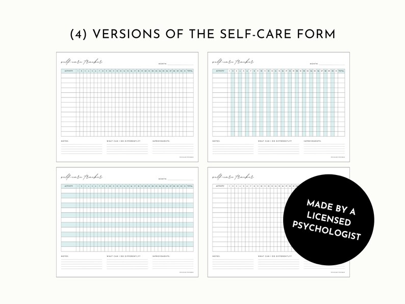 Self-care Planner and Ideas for Personal Use or Client Printable ...