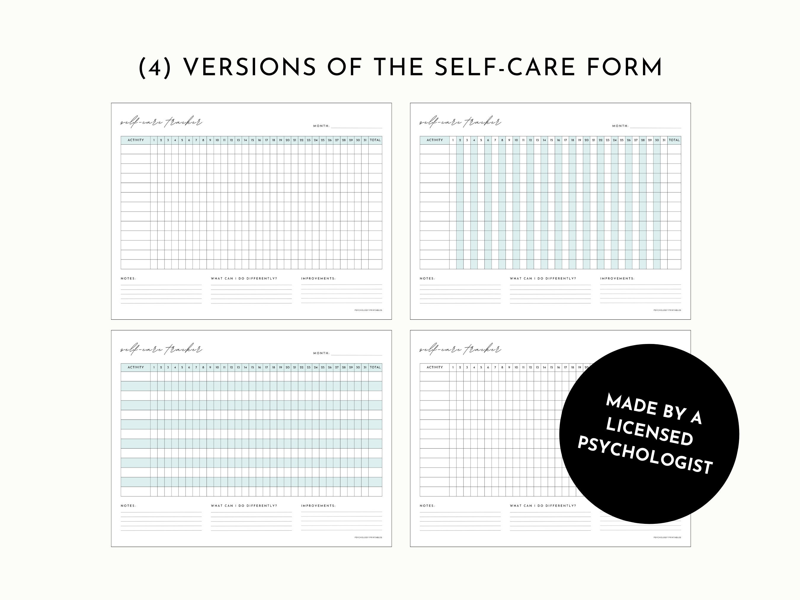 Self-care Planner and Ideas for Personal Use or Client Printable ...