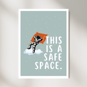 Set of 2 Unique "safe Space & Confidentiality" Poster Prints, Therapy ...