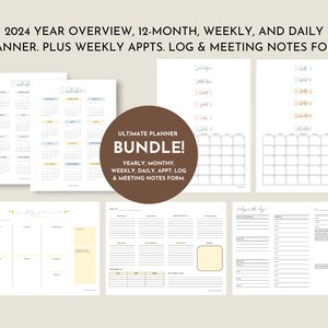 2024 Ultimate Planner Bundle for Organization: Year Overview, Monthly ...