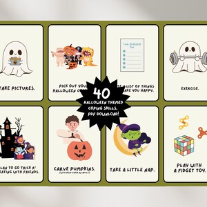 Coping Skills for Kids & Teens, Halloween PDF Printable for Therapists ...