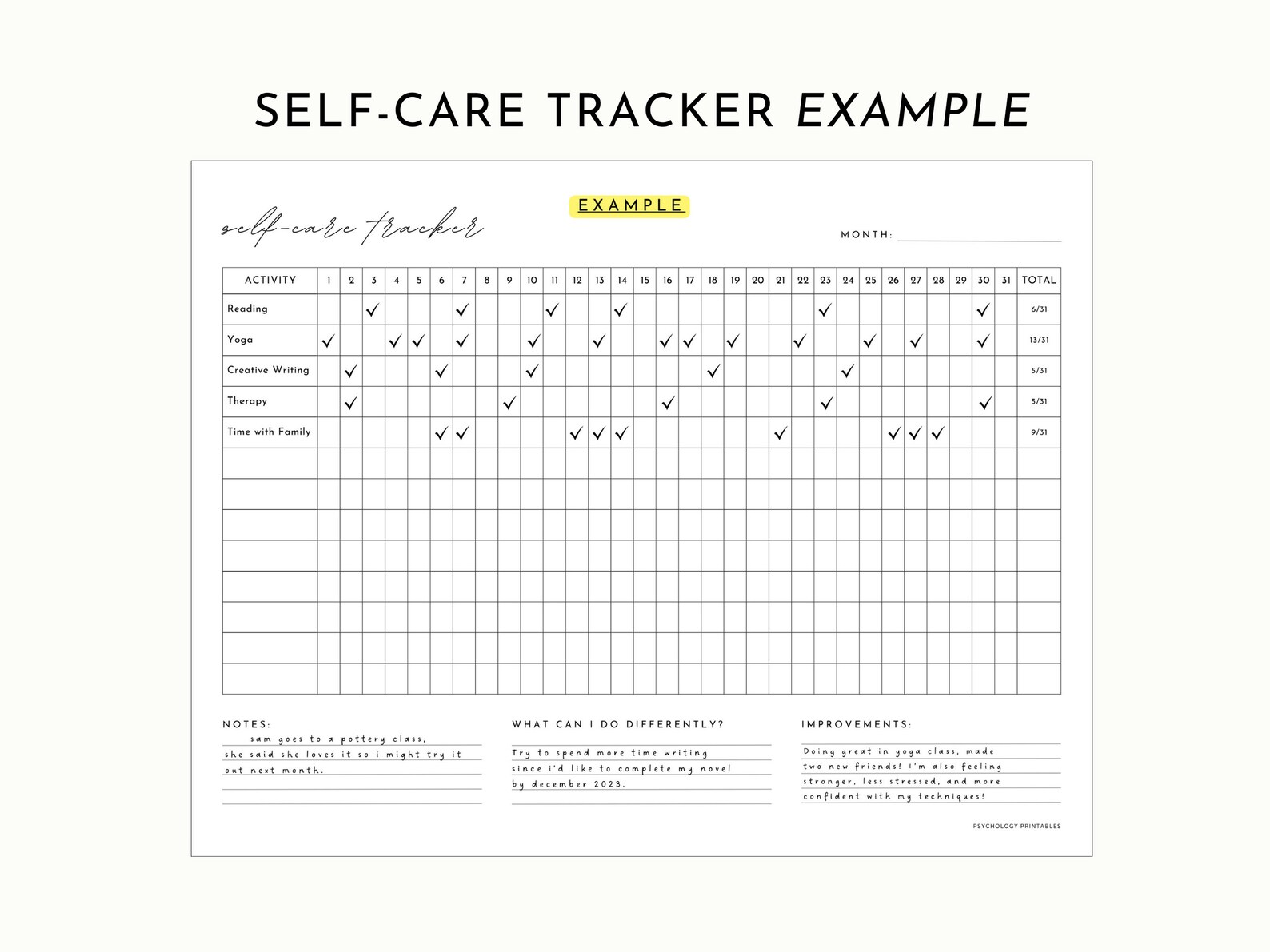 Self-care Planner and Ideas, for Personal Use or Client Printable ...