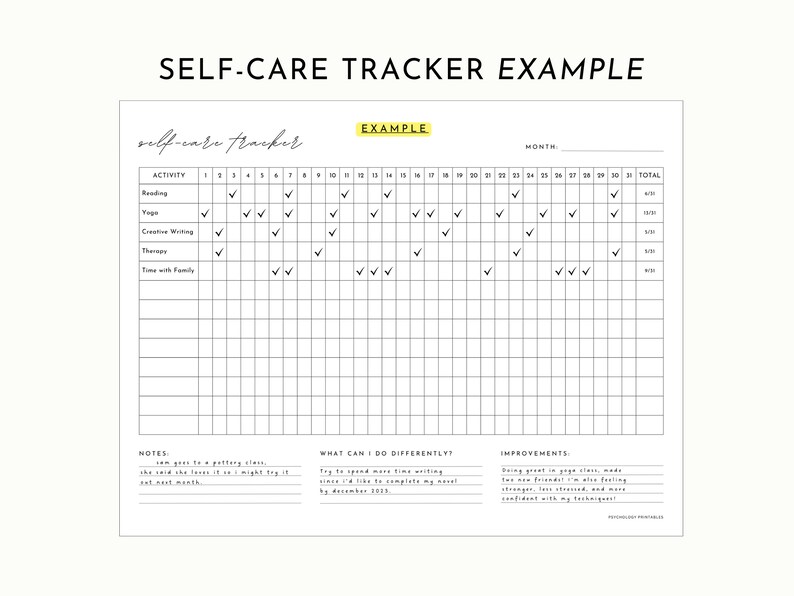 Self-care Planner and Ideas, for Personal Use or Client Printable ...
