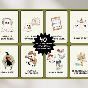 Coping Skills for Kids & Teens, Halloween PDF Printable for Therapists ...