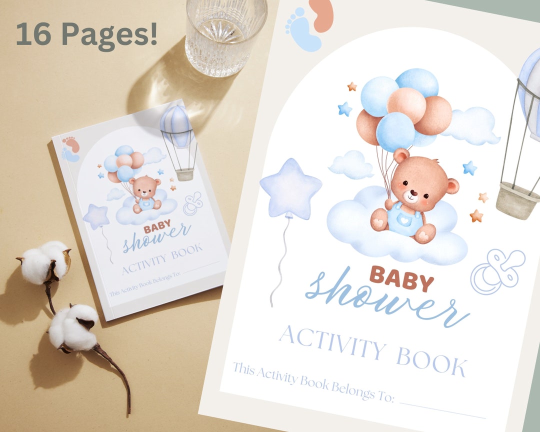Boy Baby Shower Kids Activity Book Coloring Baby Shower Games - Etsy