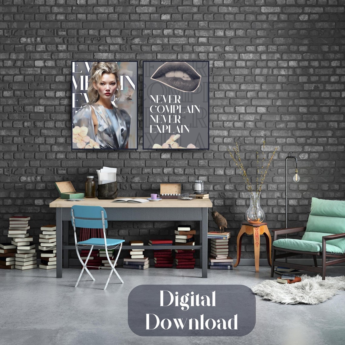 Kate Moss Quote Poster Wall Art Fashion Queen Icon for Her Elizabeth ...