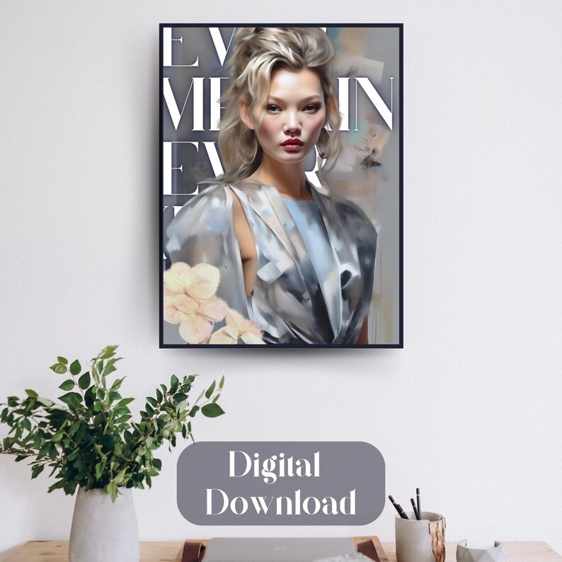 Kate Moss Quote Poster Wall Art Fashion Queen Icon for Her Elizabeth ...