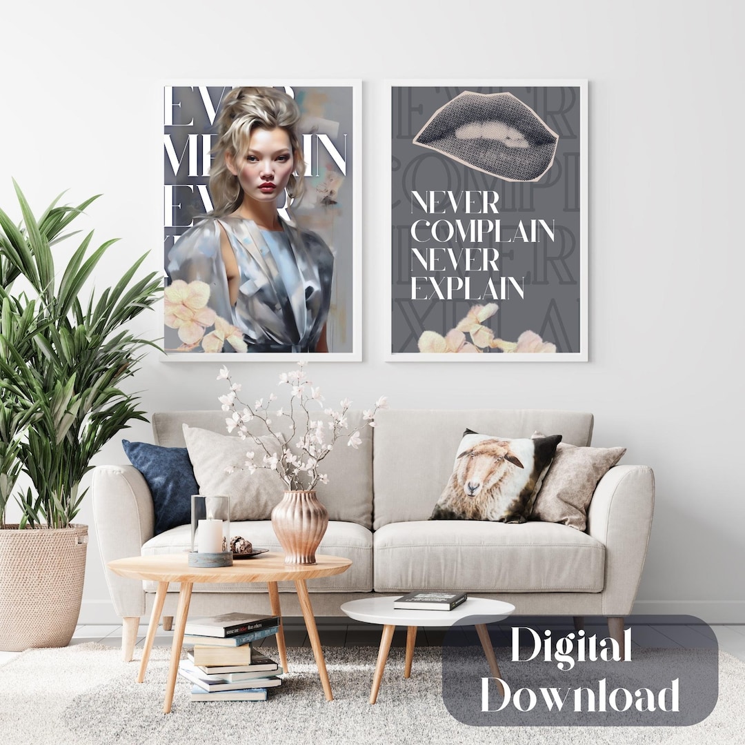 Kate Moss Quote Poster Wall Art Fashion Queen Icon for Her Elizabeth ...