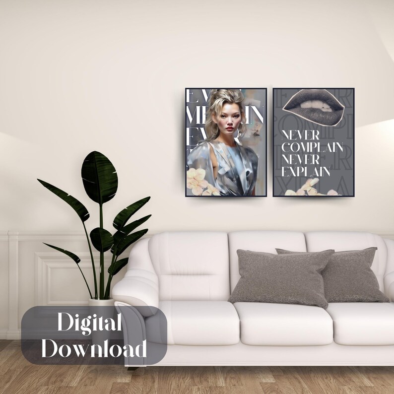 Kate Moss Quote Poster Wall Art Fashion Queen Icon for Her Elizabeth ...