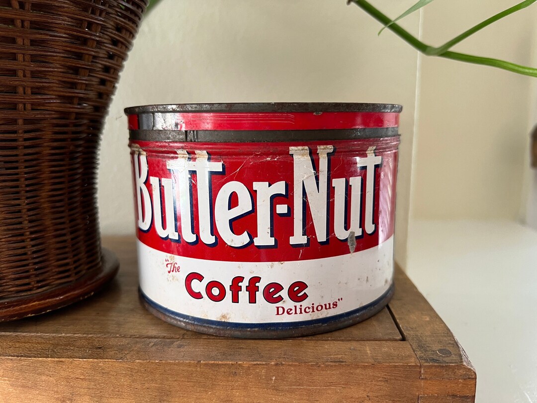 Vintage Butter-nut Coffee Tin - Etsy