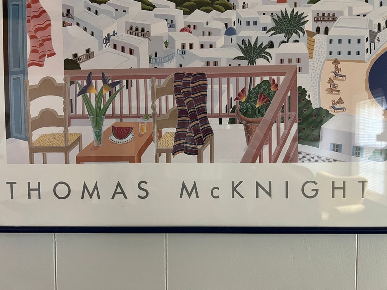 Vintage Thomas Mcknight • Mykonos View • Framed 1980s Poster - Etsy