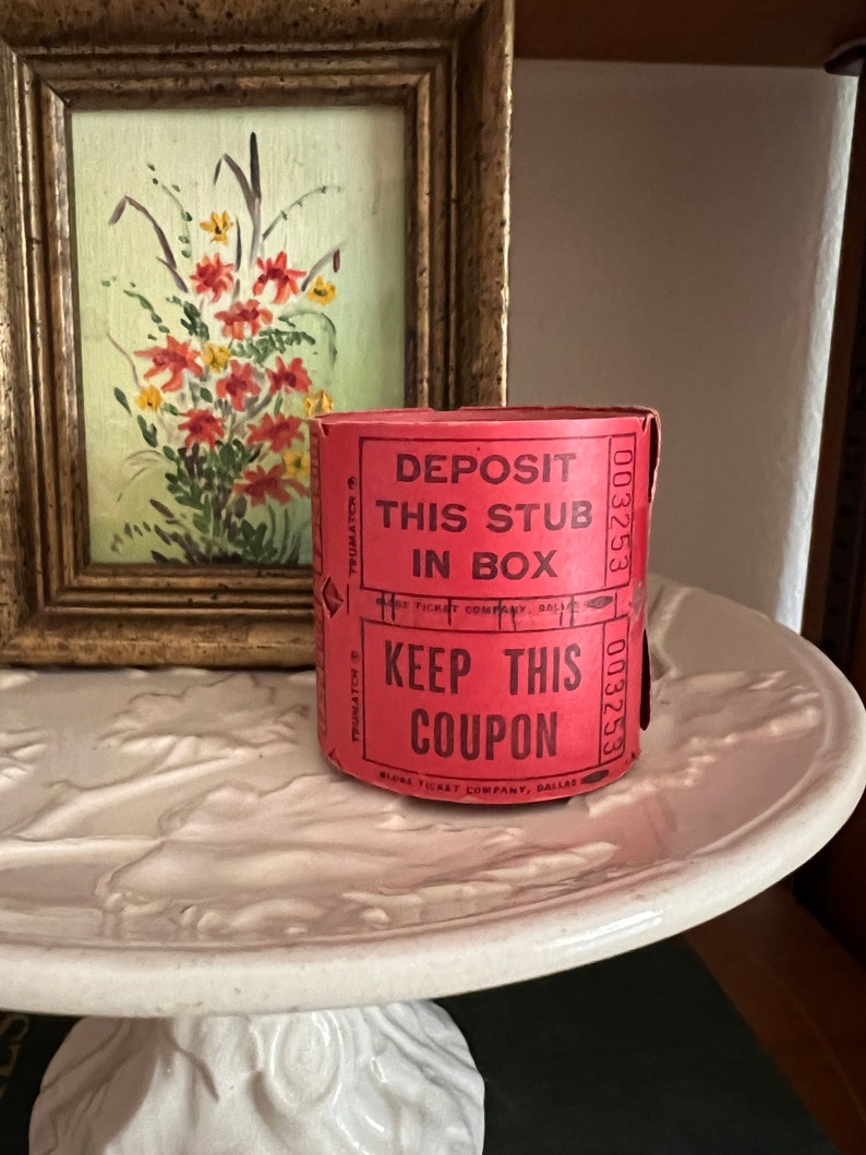 Vintage Ticket Roll Red Ticket Stubs Carnival Birthday Decor - Etsy