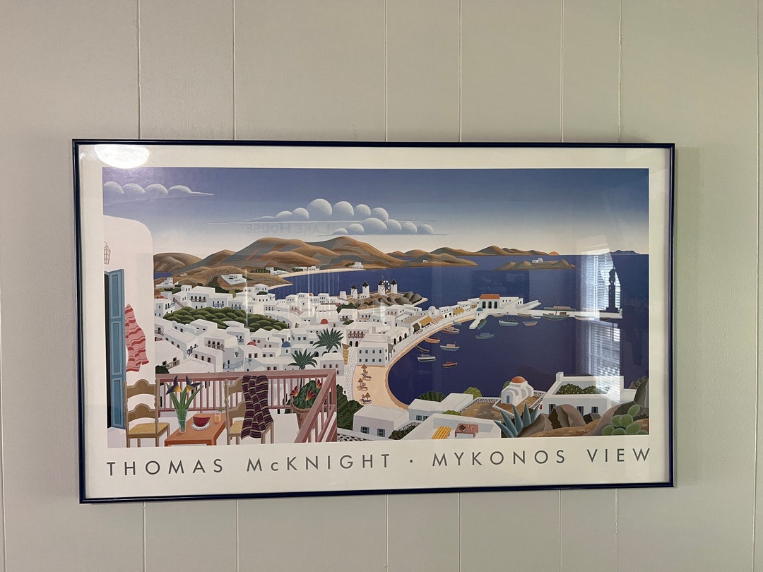 Vintage Thomas Mcknight Mykonos View Framed 1980s Poster - Etsy