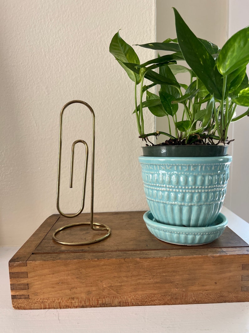 Vintage Brass MCM Paper Clip - Vintage Desk Accessories - Etsy