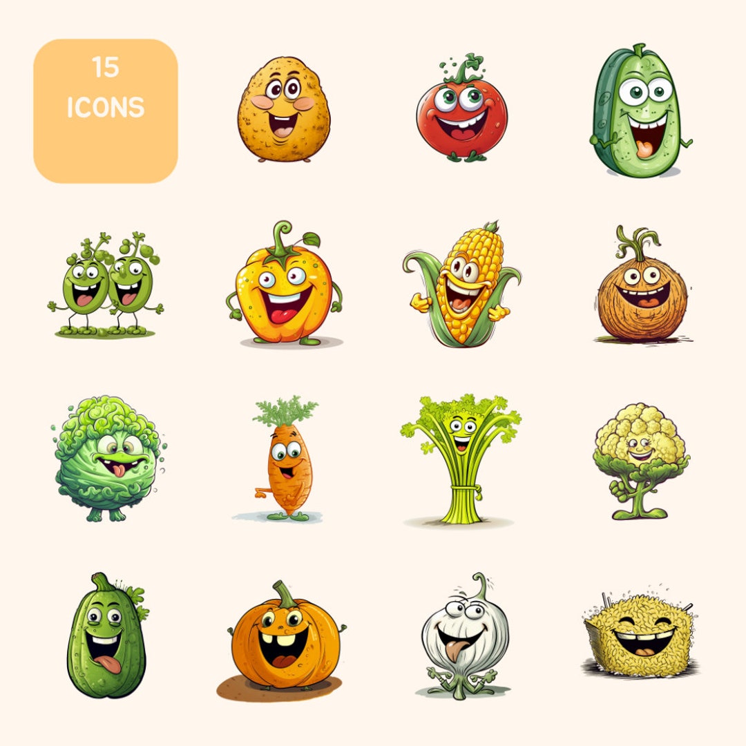 Vegetable Card Collection for Kids - Part 1 - Etsy