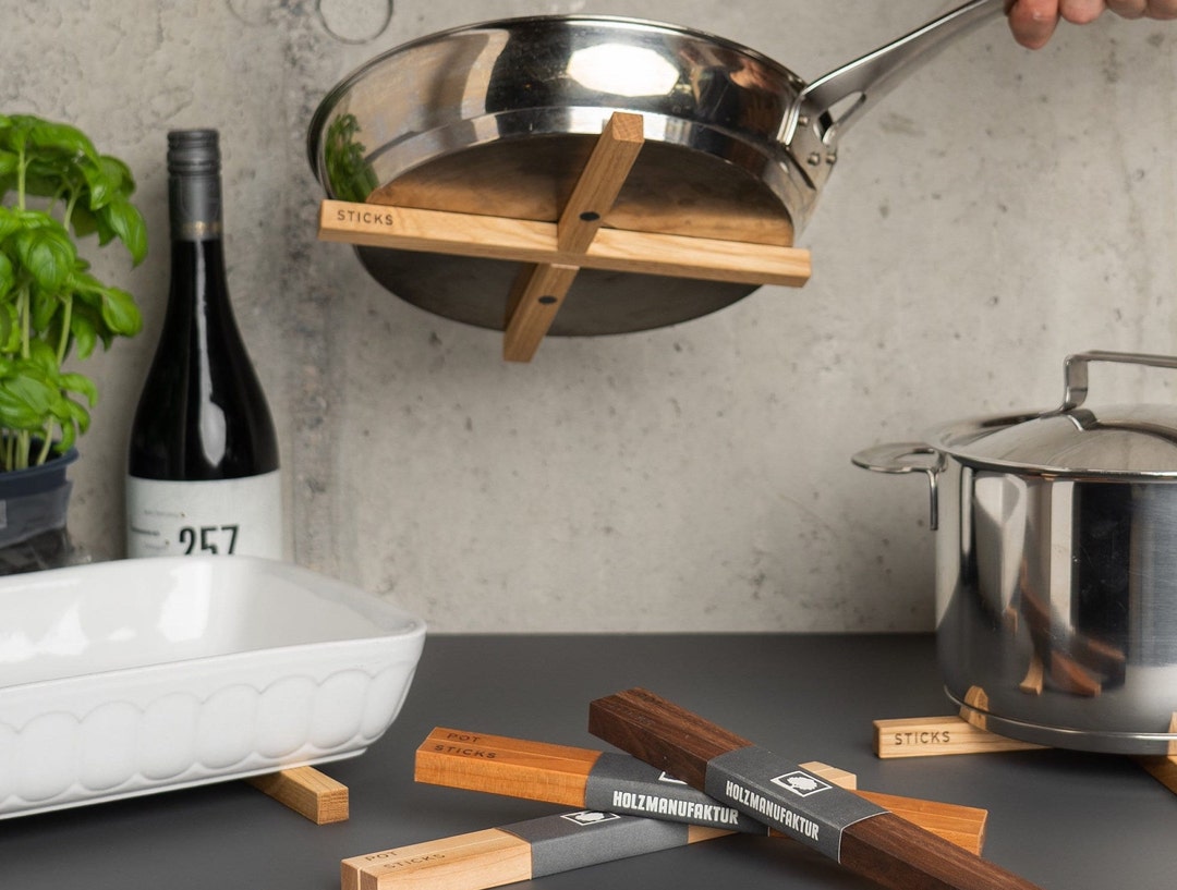 Topfuntersetzer Holz Untersetzer für Töpfe und Pfannen in der Küche und ...
