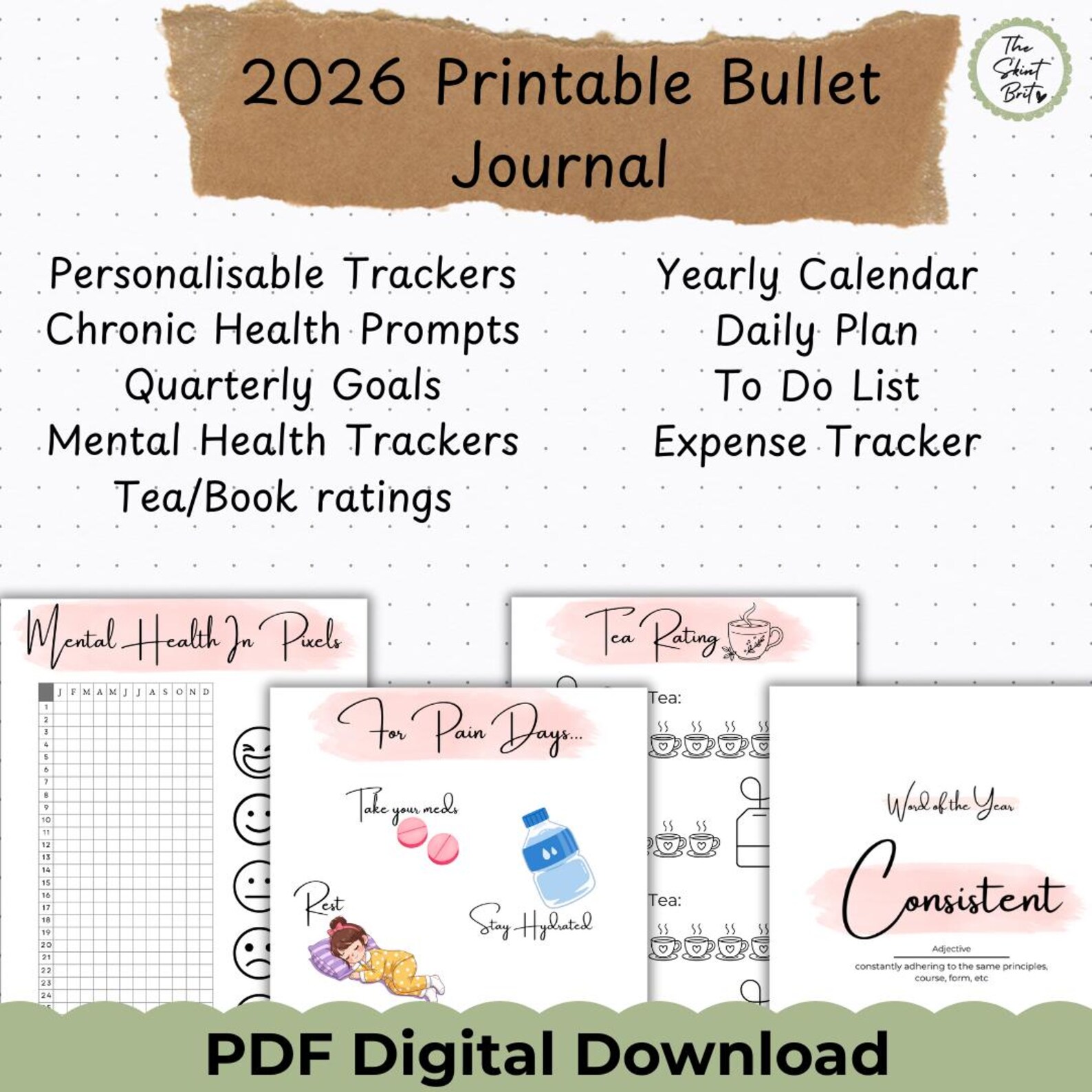 DIGITAL | 2026 Bullet Journal Spread | PDF | Monthly | Annuals ...