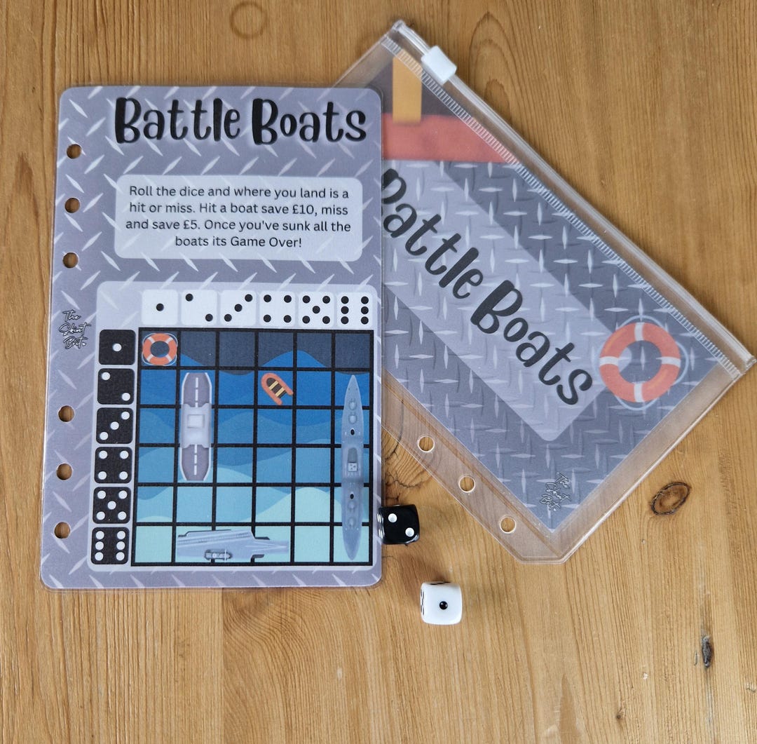 Battle Boats Dice Savings Game | Sinking Fund | Cash Stuffing | Cash ...