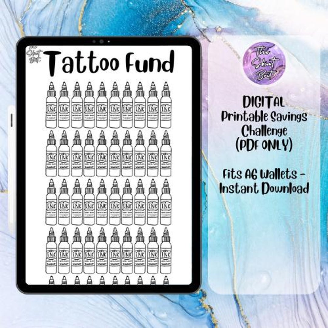 DIGITAL | Tattoo Fund | PDF | Cash Stuffing | Cash Savings Challenge ...