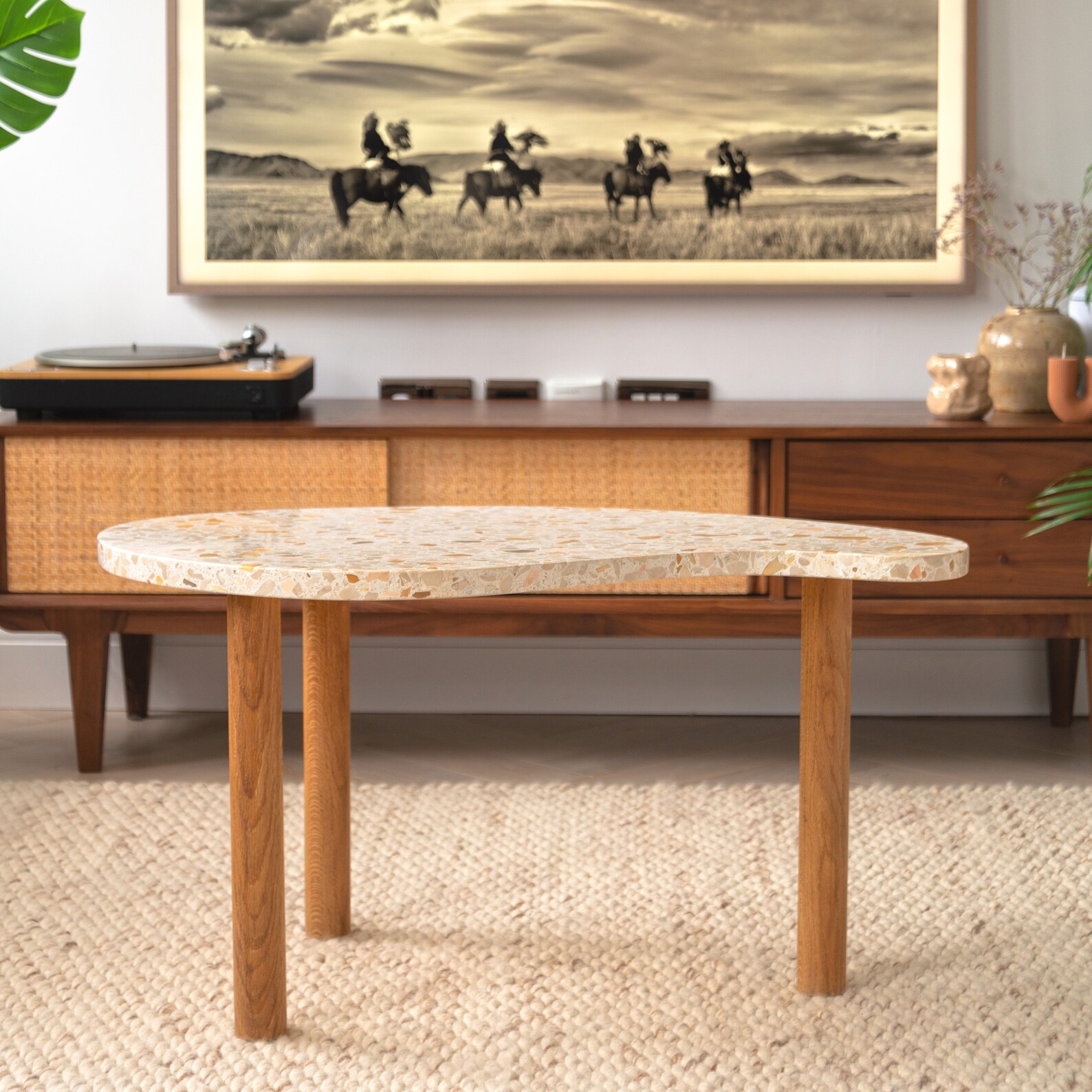 Terrazzo Kidney Coffee Table - Etsy