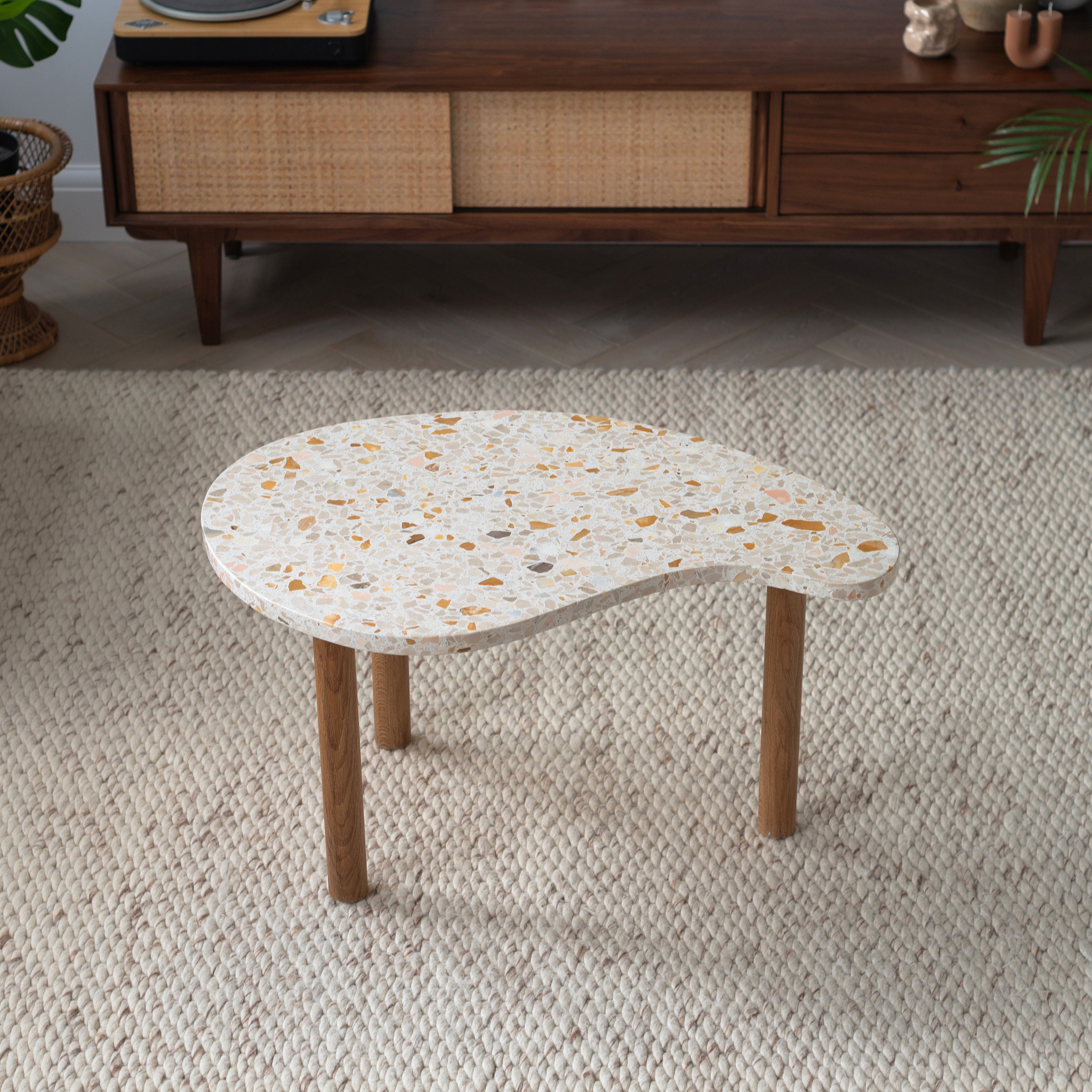 Terrazzo Kidney Coffee Table - Etsy