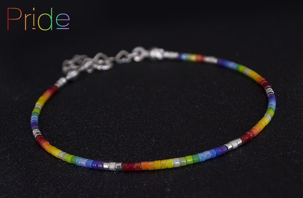 OMBRE PRIDE Three Bracelets Set With Snake Chain, Silver Bracelets ...