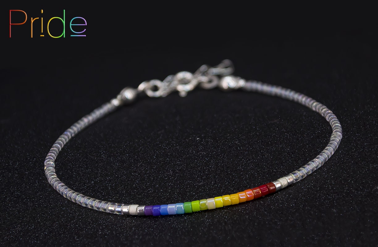 OMBRE PRIDE Three Bracelets Set With Snake Chain, Silver Bracelets ...