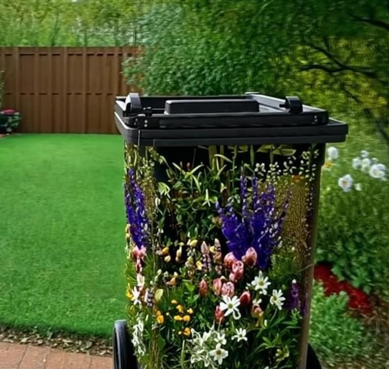 Cottage Garden Wheelie Bin Cover - Etsy