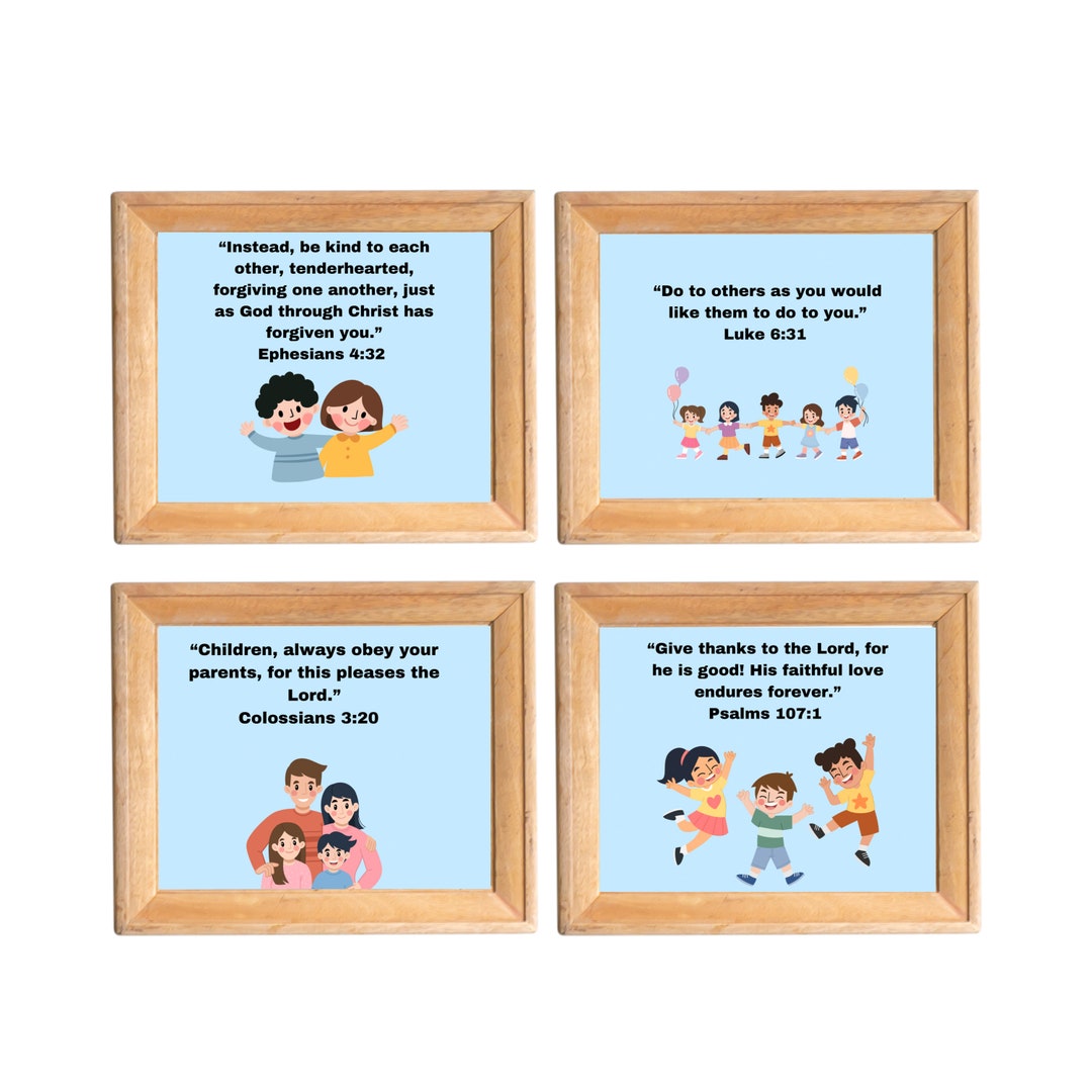 Starter Bible Verses for Children Posters - Etsy