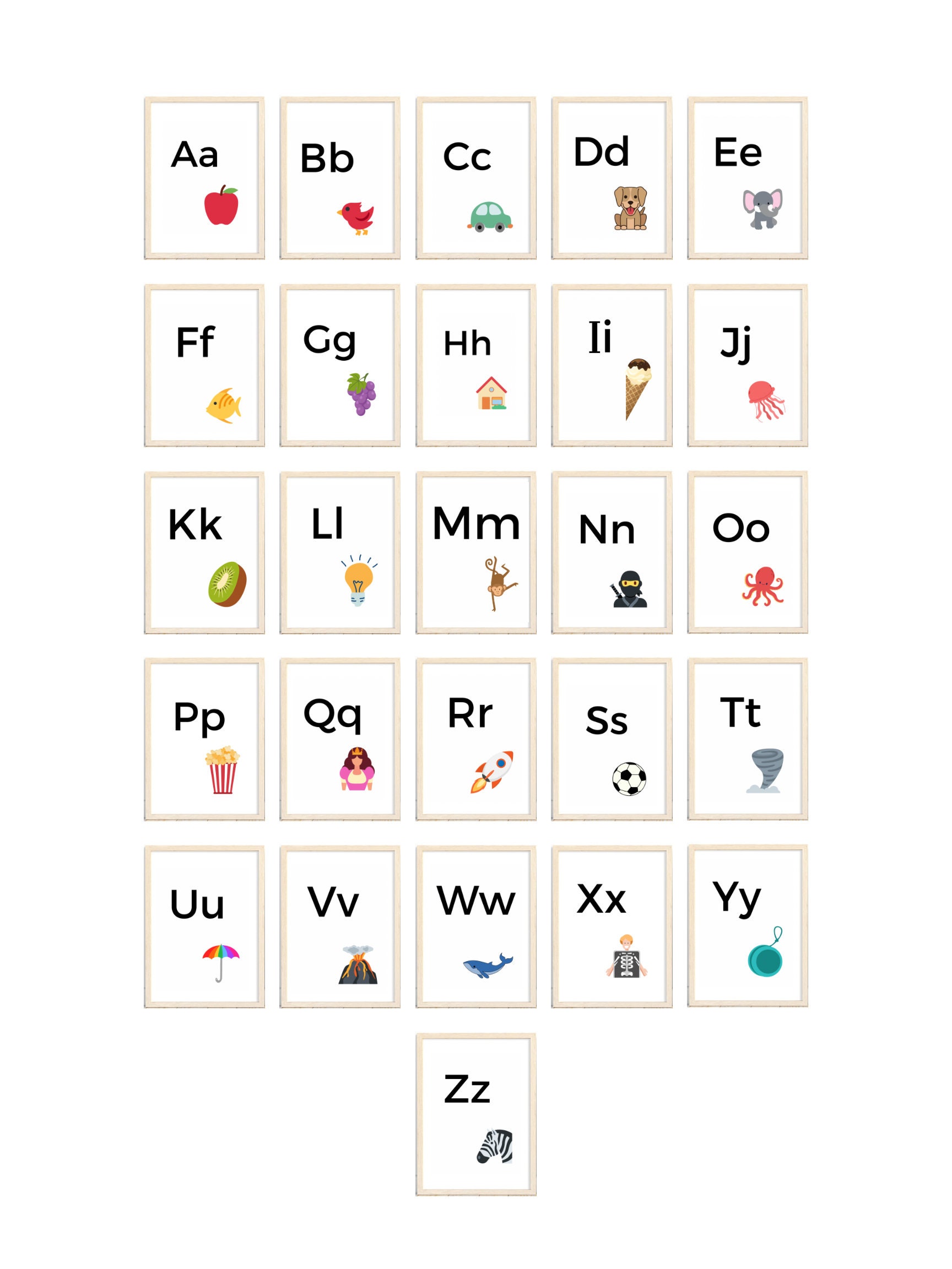 COLORFUL Classroom Abcs Poster - Etsy