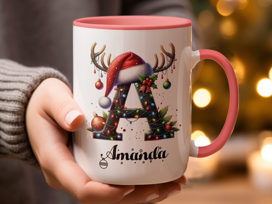 Personalized Family Christmas Mug - Monogram Christmas Family Mug ...