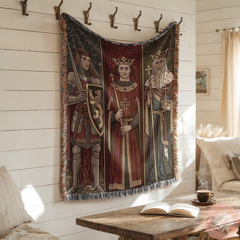 Baldwin IV, Richard Lionheart, Charlemagne Woven Blanket, Medieval Art ...