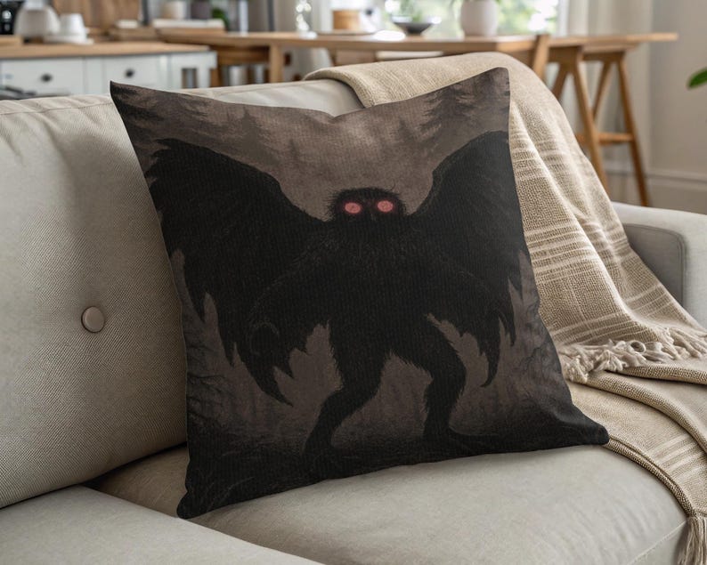 Mothman Cozy Reading Blanket Gothic Cottagecore Decor Halloween ...