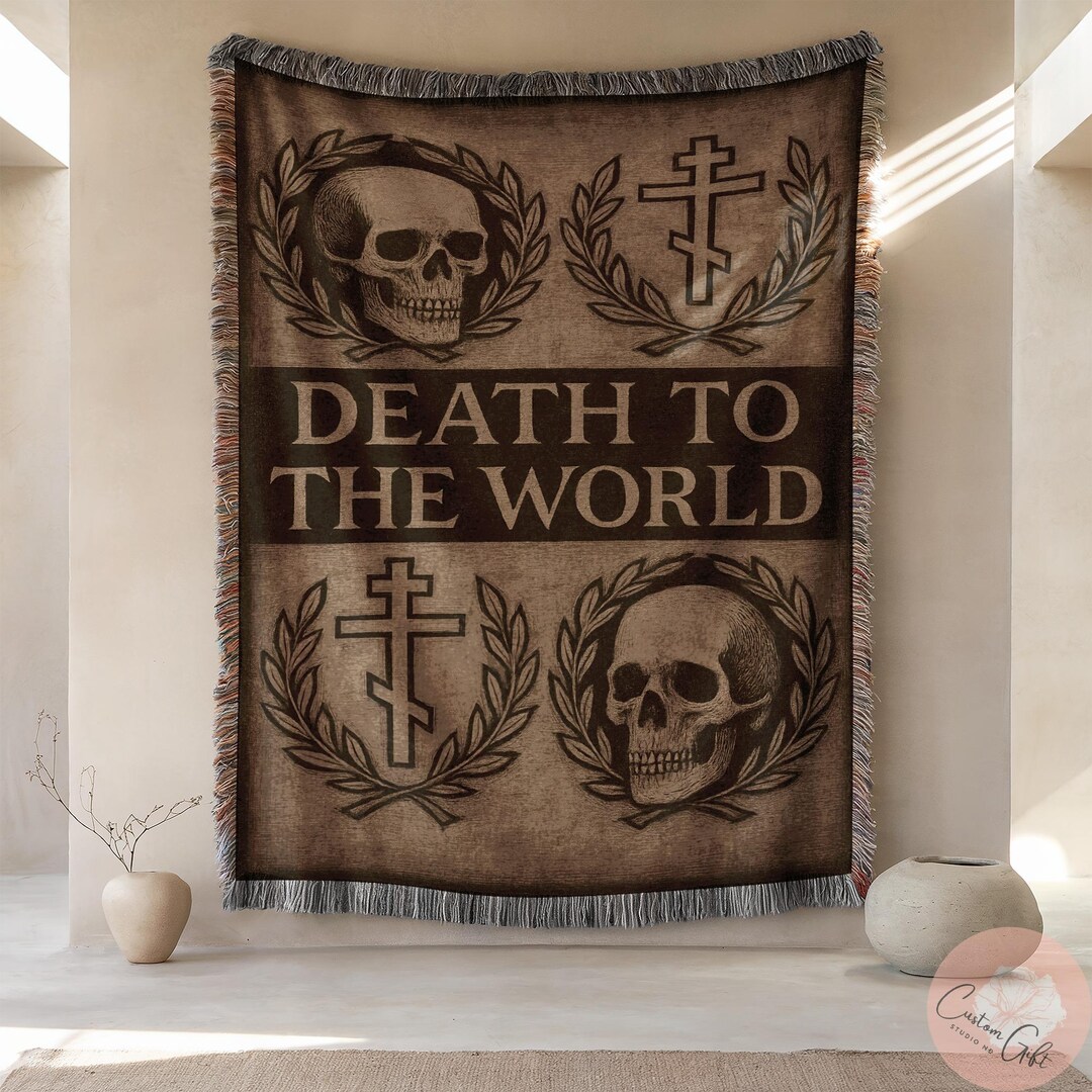 Orthodox Faith Woven Blanket, Death to the World Christian Throw ...