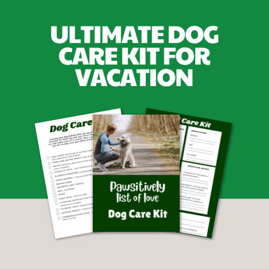 Dog Care Kit- Checklist - Etsy