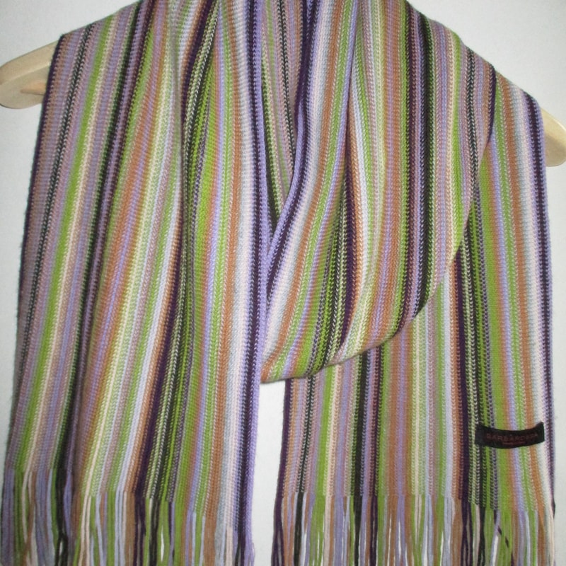 Purple Striped Scarf - Etsy