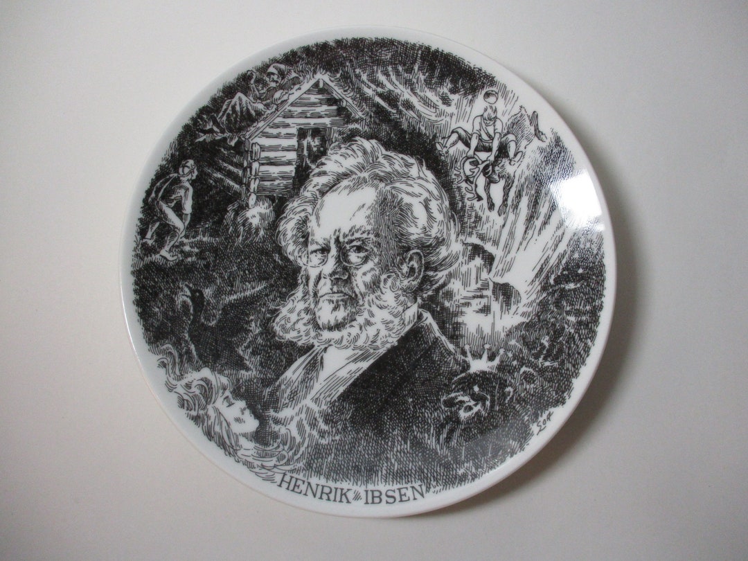 Henrik Ibsen 7" Porsgrund Limited Edition Plate - Etsy
