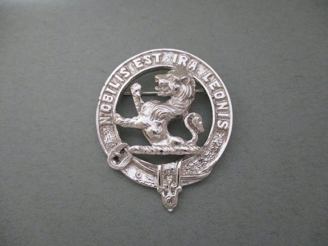 Scottish Clan Pin - Stuart of Bute Motto "the Lion's Anger is Noble" - Etsy