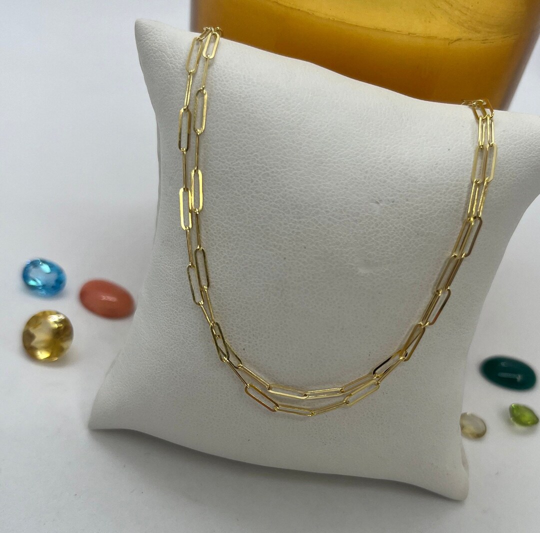 A 9ct Yellow Gold Paper-link Chain 20 in Length. - Etsy