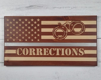 Personalized Corrections Sign, Thin Grey Line Name Decor, Gift for ...