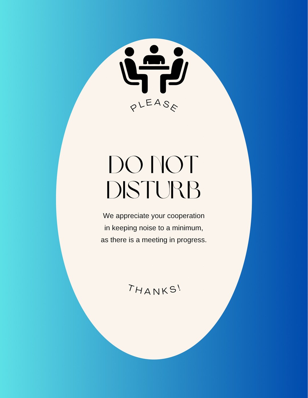 Printable Meeting Sign, Do Not Disturb Sign for Meeting, Digital ...